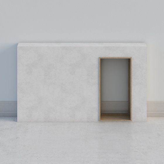 Concrete Embedded Wood Frame 3D model for Designers