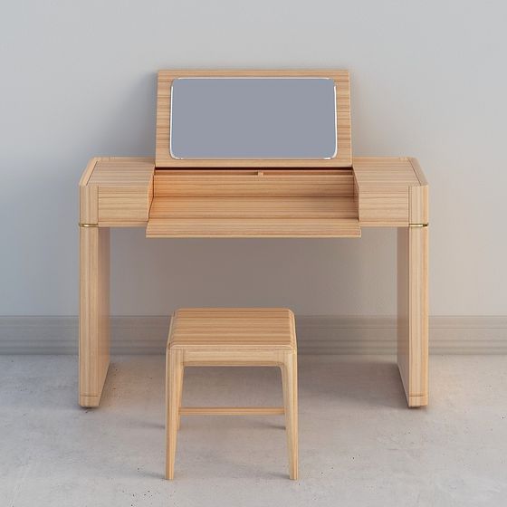 Stylish Low-Poly Dressing Table 3D model