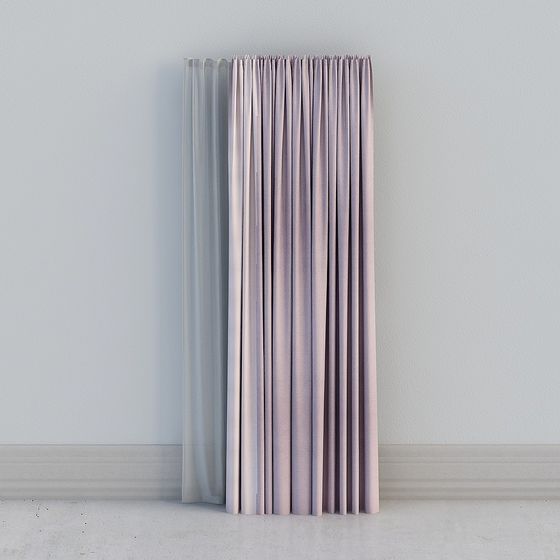 Unique Low-Polygon Curtain 3D Model for Interior Design