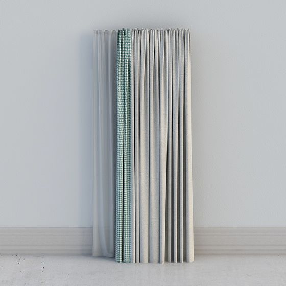 Low Poly Curtain 3D Model for Modern Design