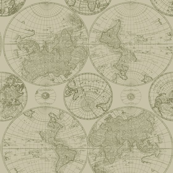 Vintage World Map 3D Model Collection