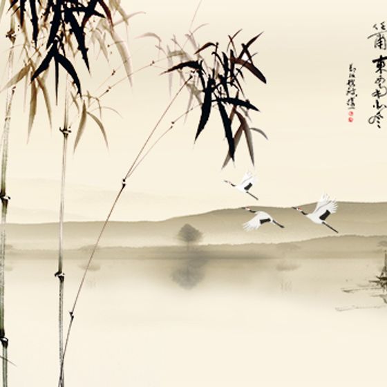 Bamboo Grove Crane 3D model